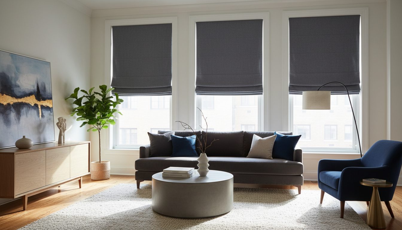 Best Room Darkening Roman Shades | AOSKY